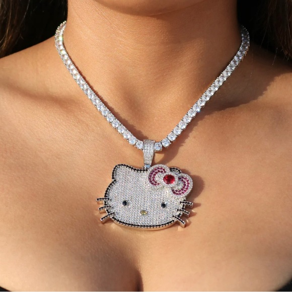 Jewelry | Hello Kitty Silver Tennis Chain 16inch Necklace | Poshmark